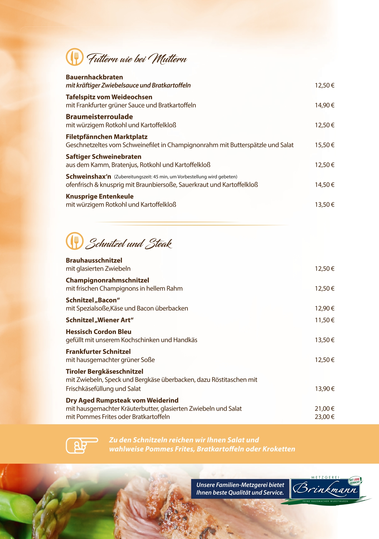 Speisekarte - Hotel zur Traube